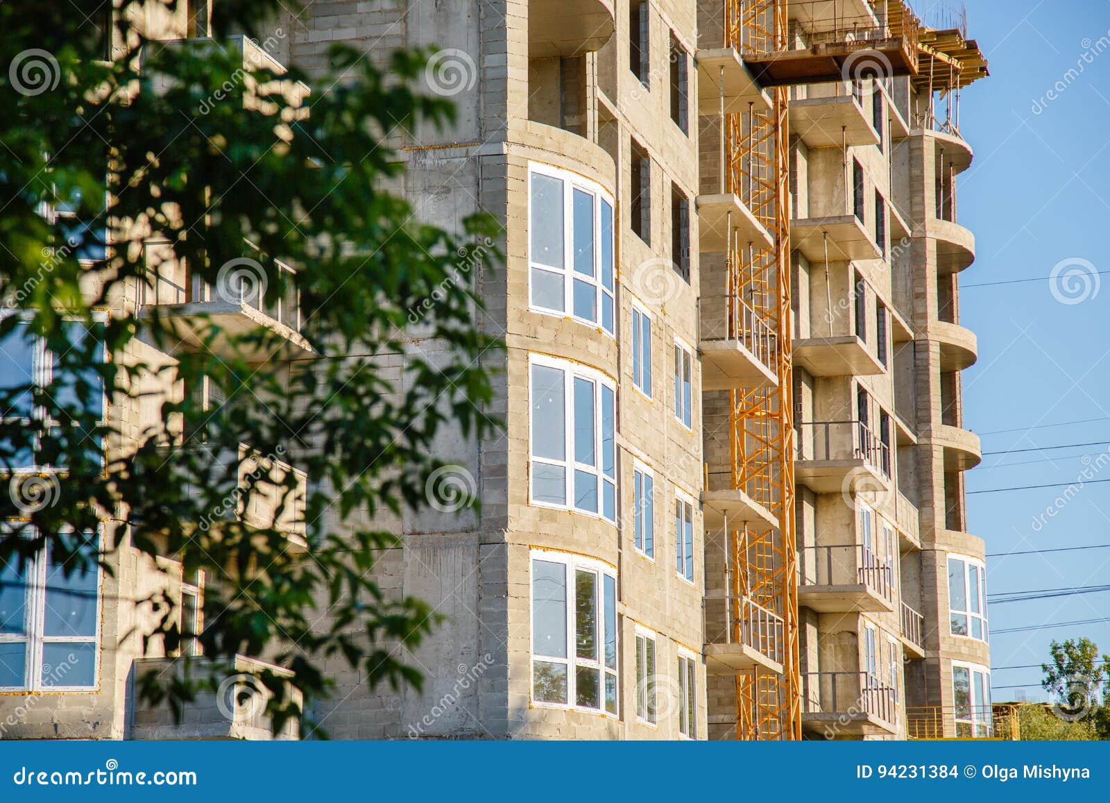 Details of Unfinished Building on the Construction Site Stock Photo ...