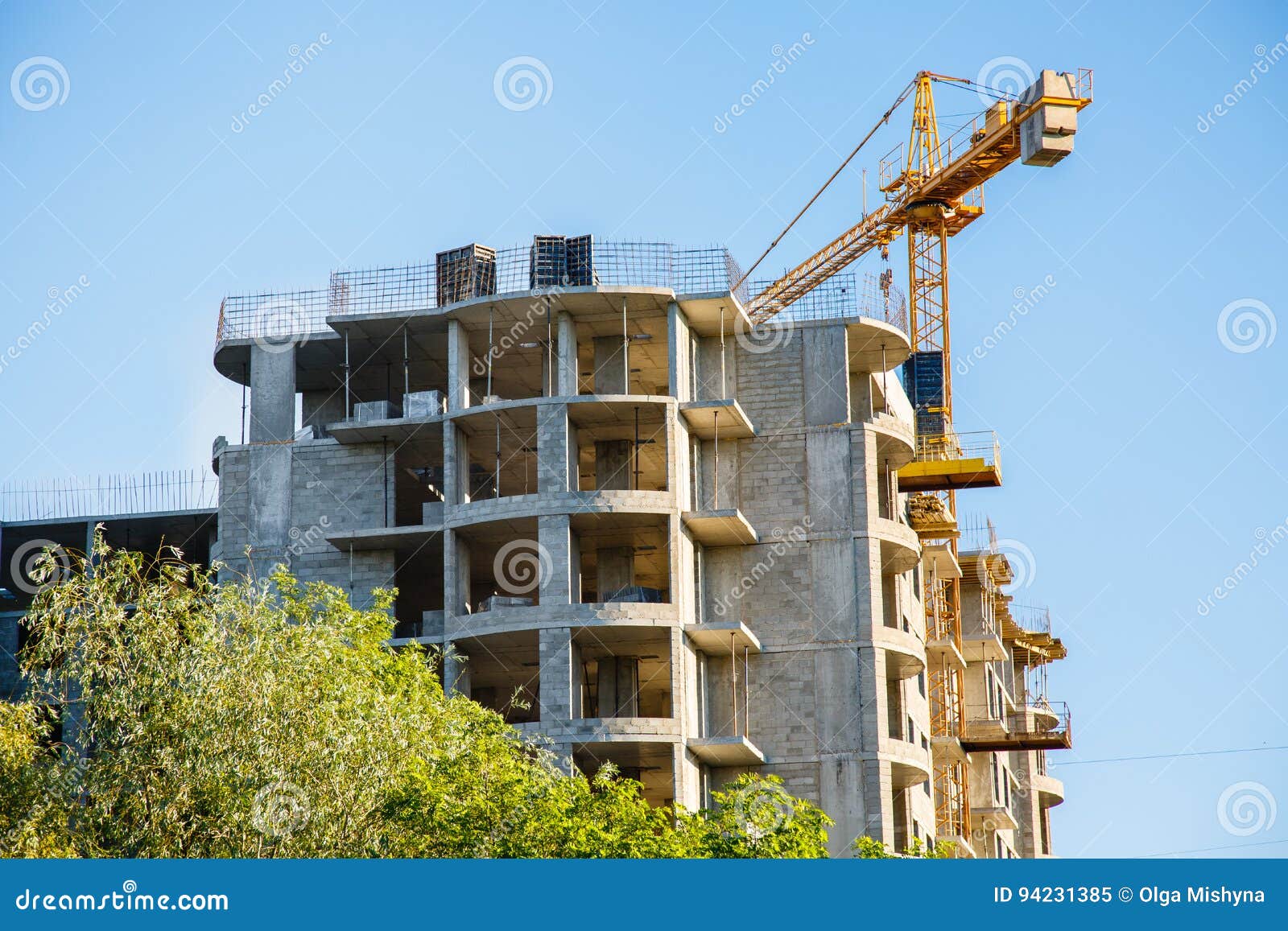 Details of Unfinished Building on the Construction Site Stock Image ...