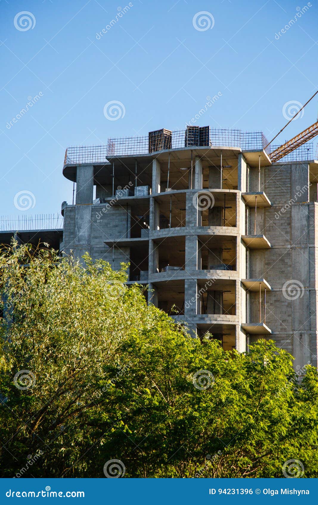 Details of Unfinished Building on the Construction Site Stock Photo ...