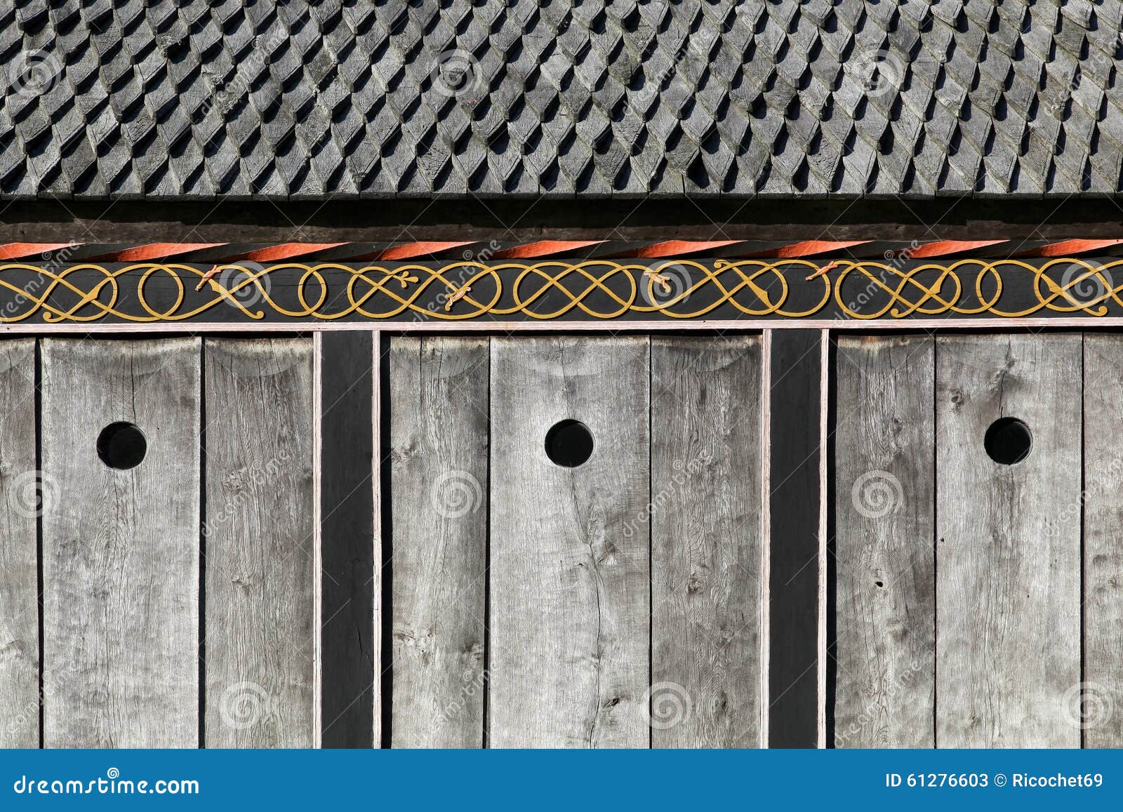 Details Van Een Kerk Van Viking in Moesgaard Stock Afbeelding - Image ...