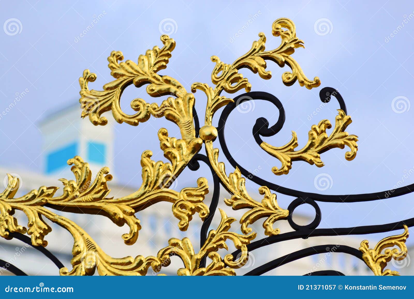 Details van gouden poort stock afbeelding. Image of goud - 21371057