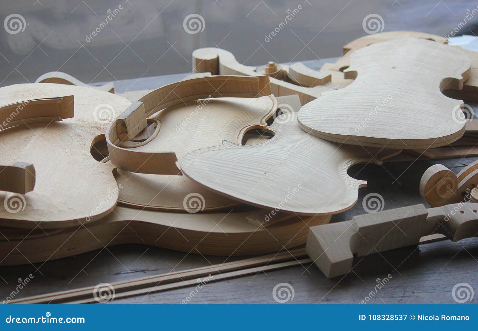 Details of a Violin Under Construction Stock Image - Image of notes ...