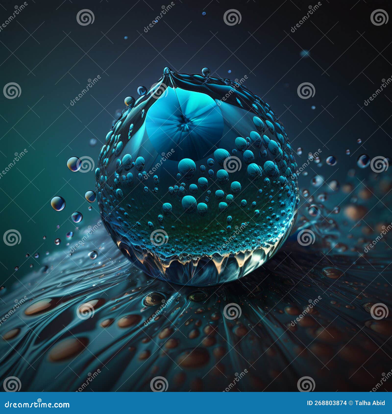 Details of Water Droplet. Generative AI. Stock Illustration ...