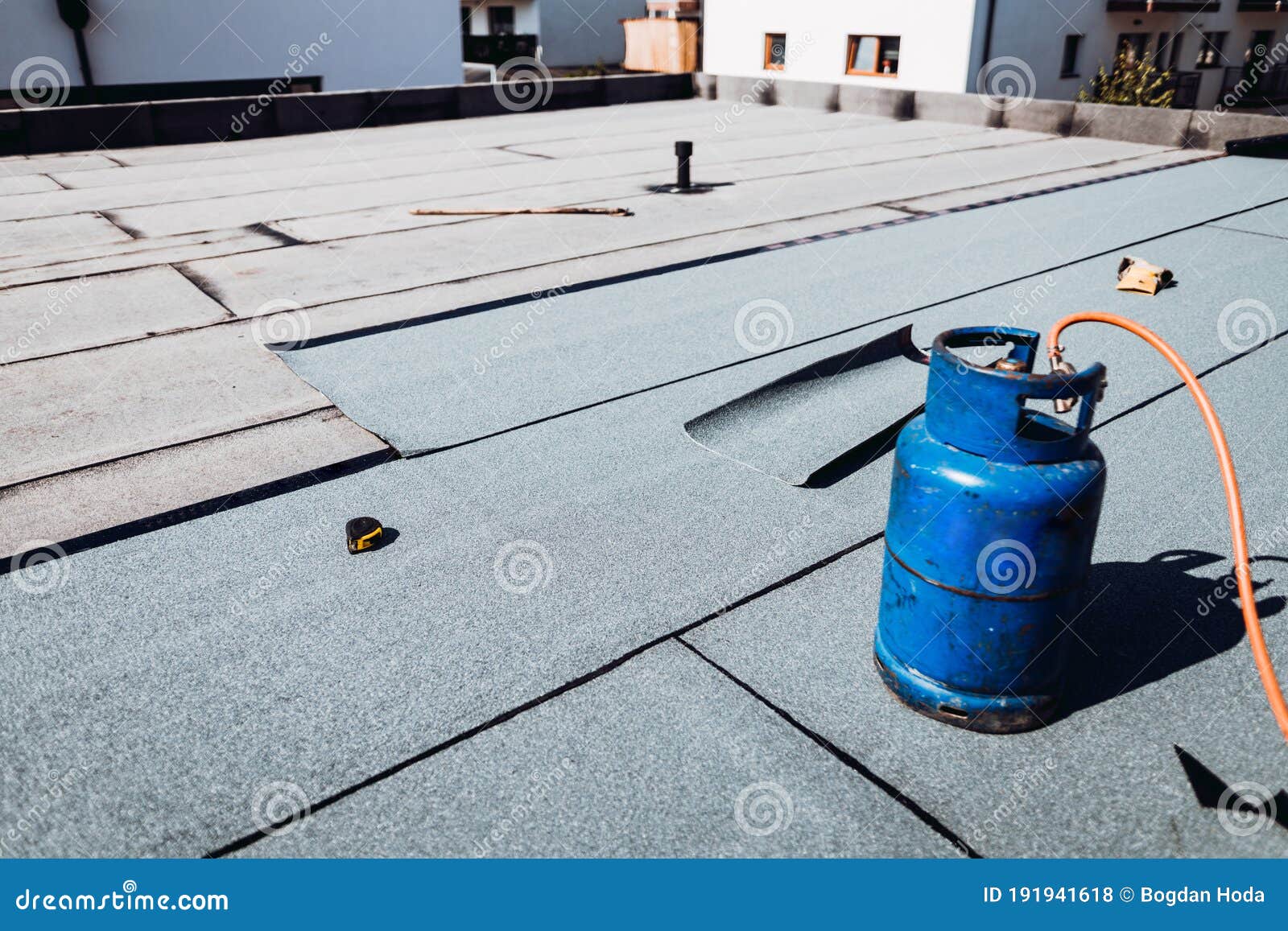 Details of Waterproofing at House Construction. Bituminous Membrane ...
