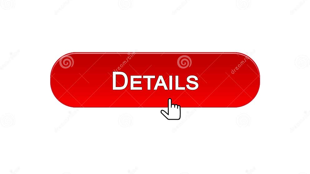 Details Web Interface Button Clicked with Mouse Cursor, Red Color, Analysis Stock Illustration ...