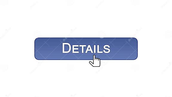 Details Web Interface Button Clicked with Mouse Cursor, Violet Color, Analysis Stock ...