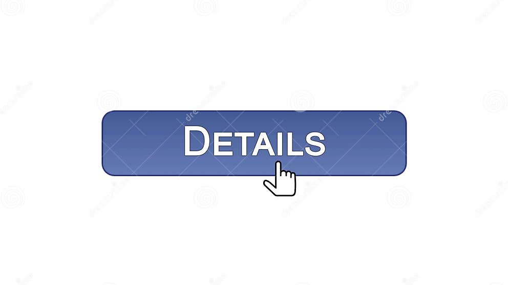 Details Web Interface Button Clicked with Mouse Cursor, Violet Color, Analysis Stock ...