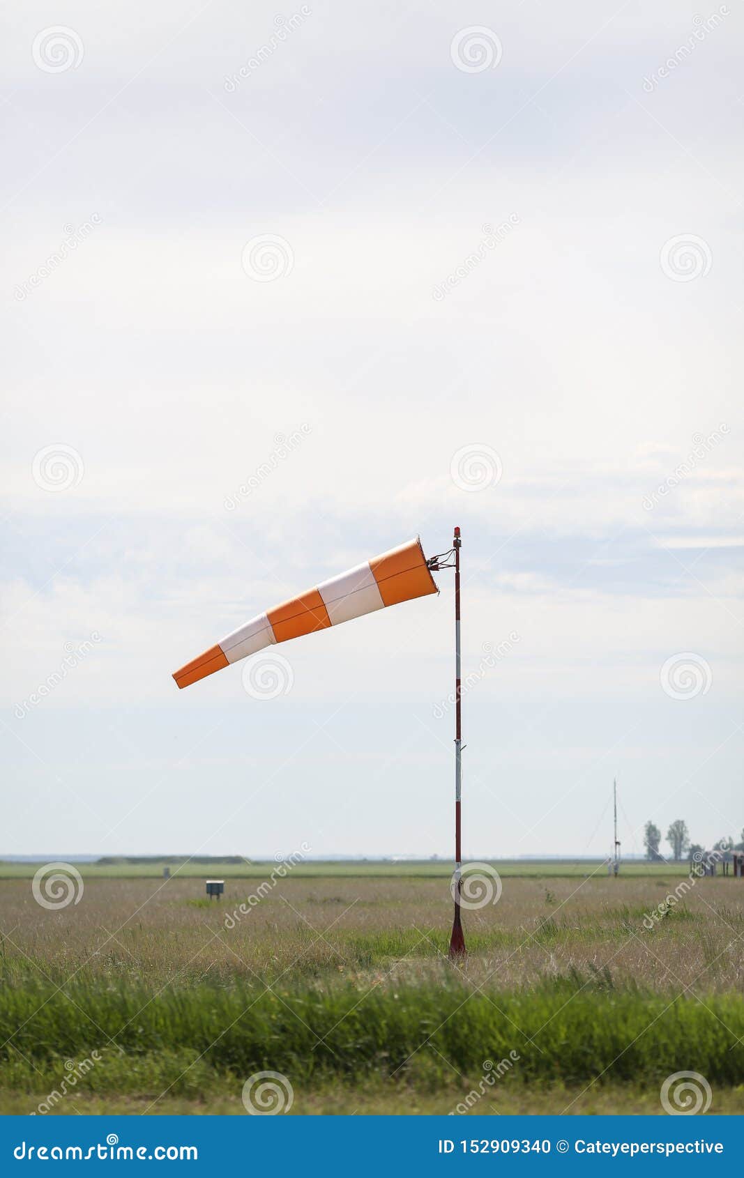 Details with a Wind Direction Indicator on an Airport Stock Photo ...