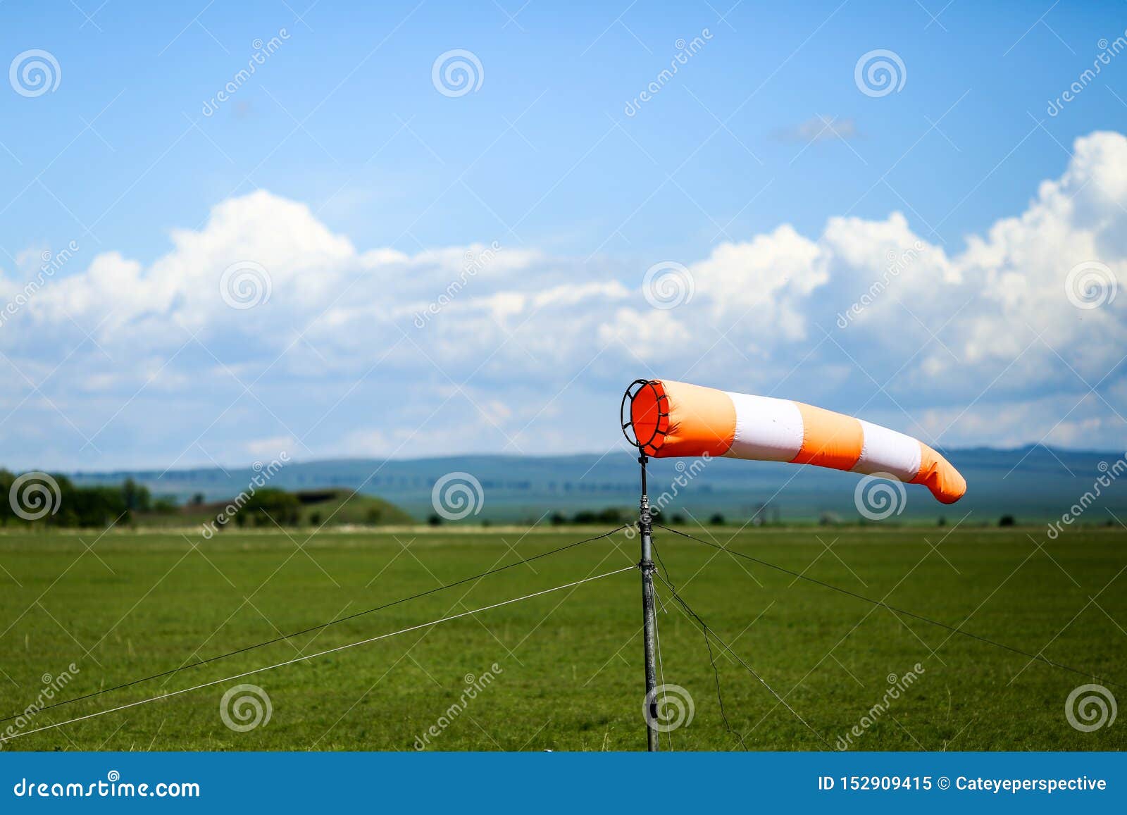 Details with a Wind Direction Indicator on an Airport Stock Image ...
