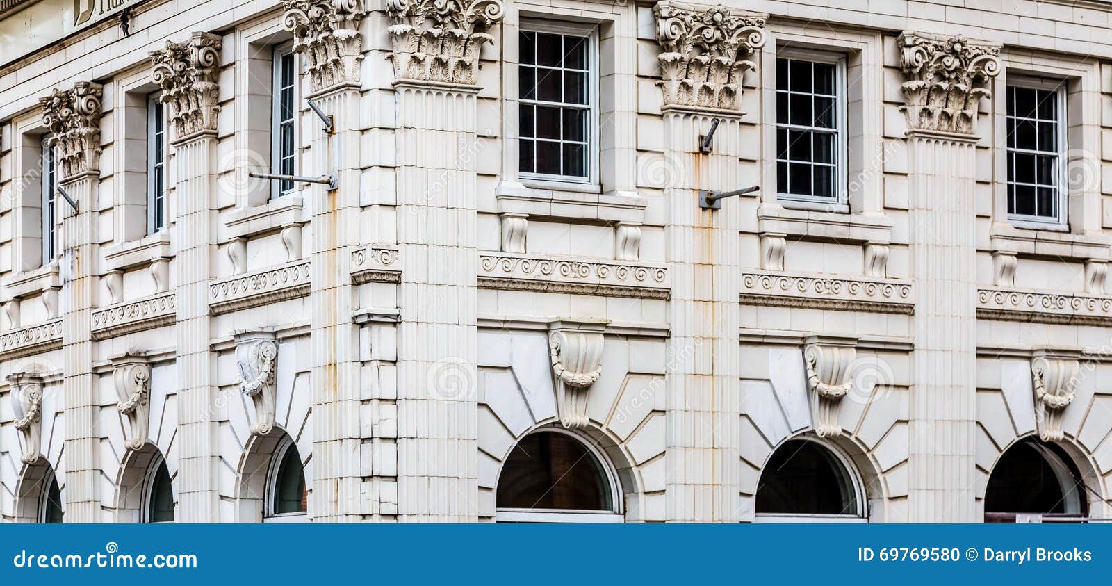 Details and Windows on Stone Building Stock Photo - Image of wall ...