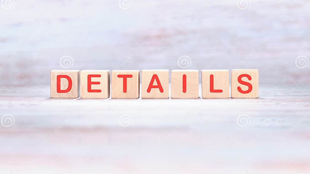 Details Word Made of Wooden Cubes on a Light Background Stock Photo ... Details Word Made of Wooden Cubes on a Light Background Stock Photo ...