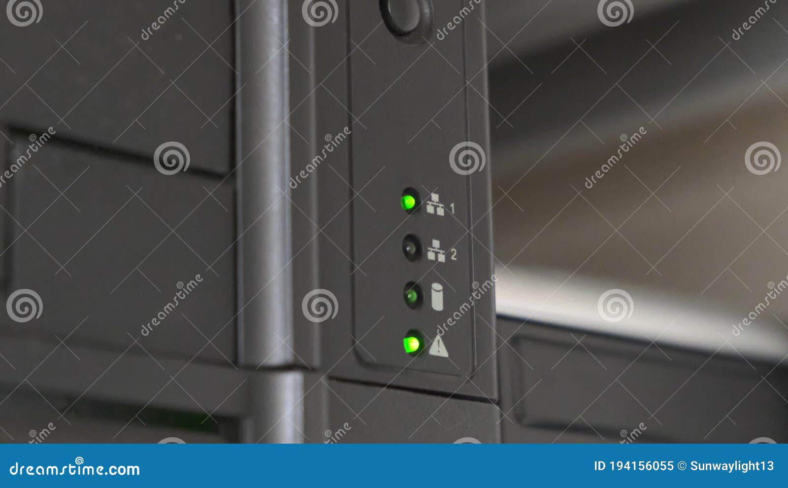 Details From Working Ethernet Server Fully Operational Sending And Receiving Stock Image