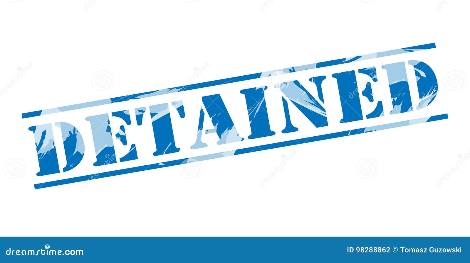 Detained blue stamp stock illustration. Illustration of watermark ...