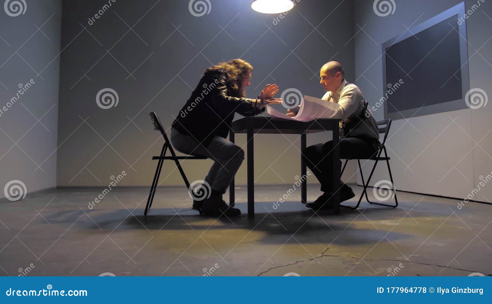 Attack on a Policeman during Interrogation Stock Footage - Video of ...