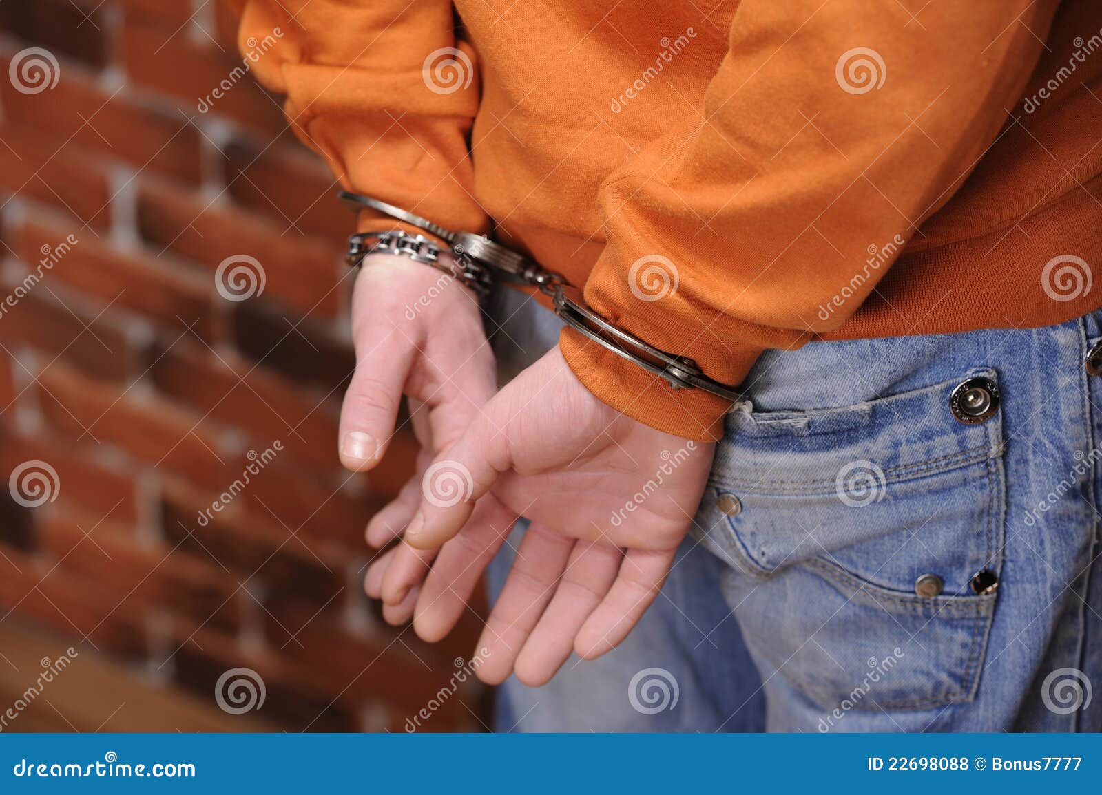 Detainee in handcuffs stock photo. Image of punishment - 22698088