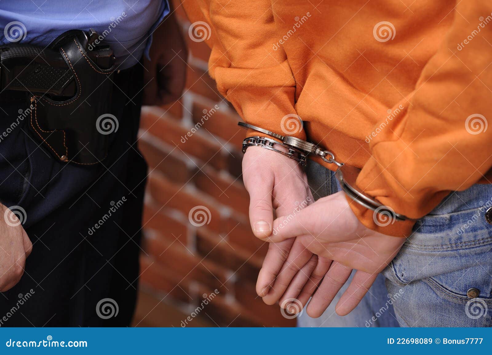 Detainee in handcuffs stock image. Image of criminal - 22698089