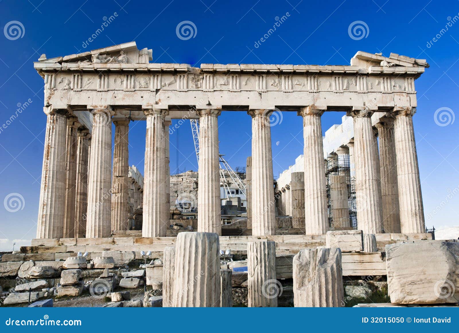 Detalhe De Acrópole Do Templo Do Partenon Foto de Stock - Imagem de ...