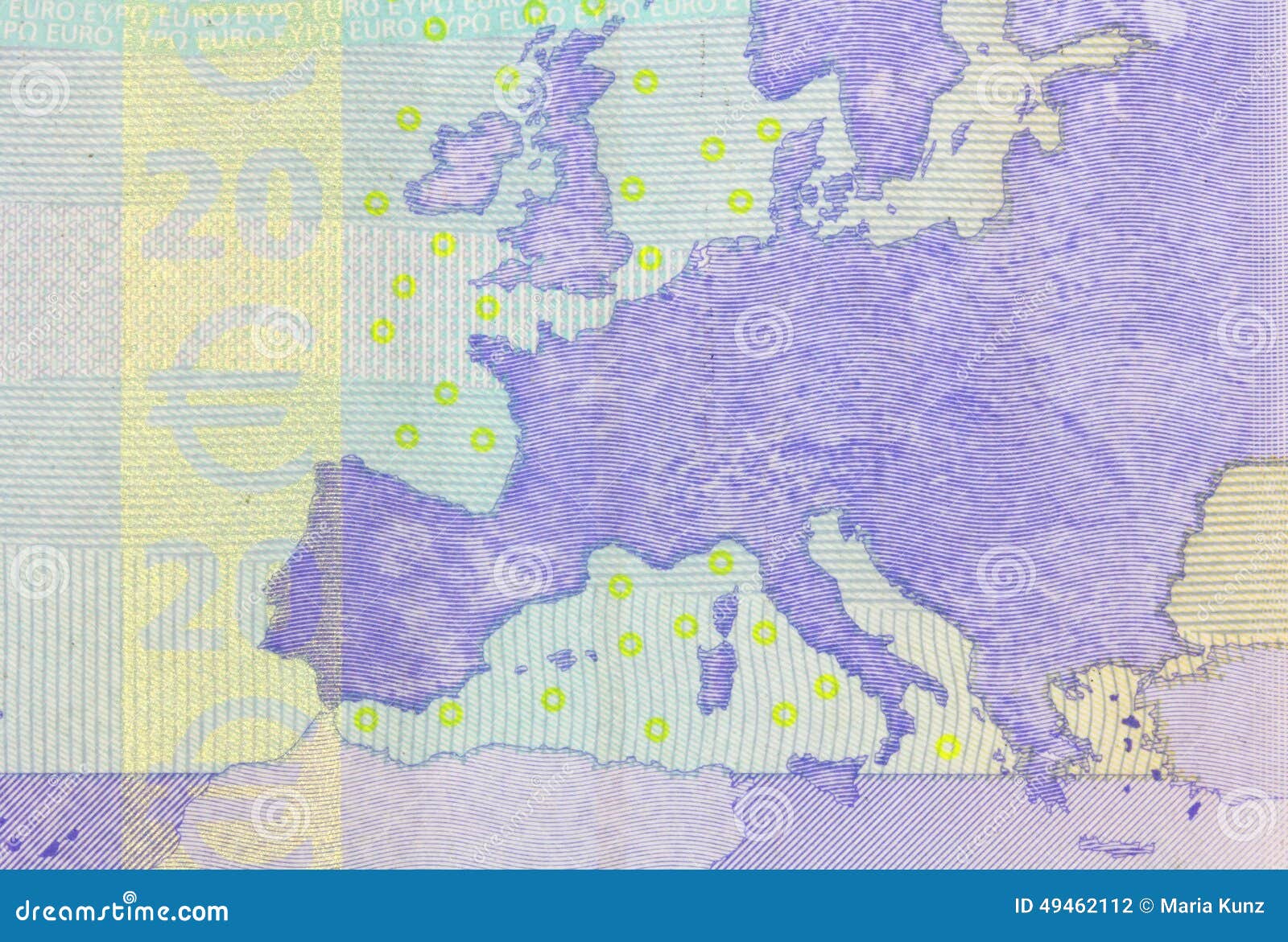 Detalhe De Cédula Do Euro 20 Foto de Stock - Imagem de capital ...