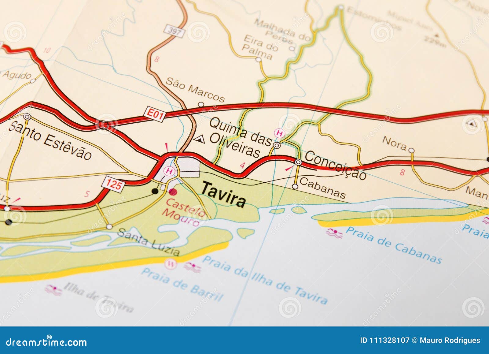 Detalhe Do Mapa De Estradas Imagem de Stock - Imagem de costa, terreno ...