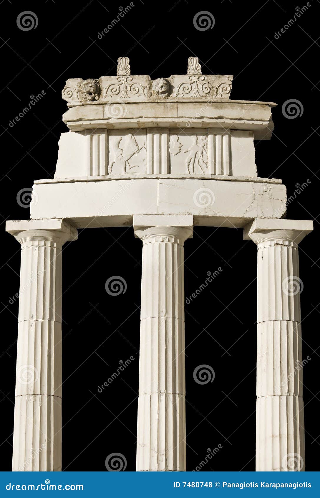 Detalhe Do Templo Do Grego Clássico Foto de Stock - Imagem de ...