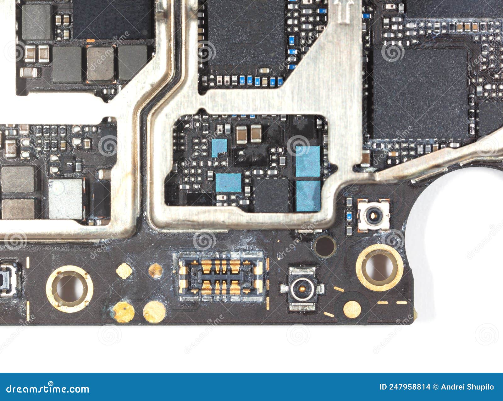 Detalhes E Microcircuitos Na Placa Como Fundo. Foto de Stock - Imagem ...