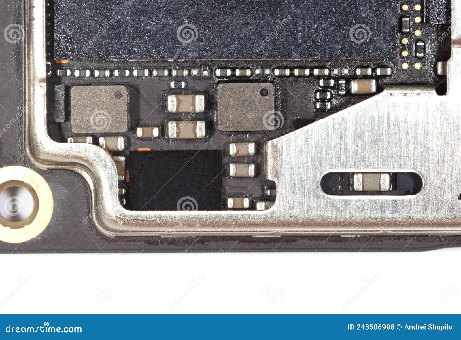 Detalhes E Microcircuitos Na Placa Como Fundo. Foto de Stock - Imagem ...