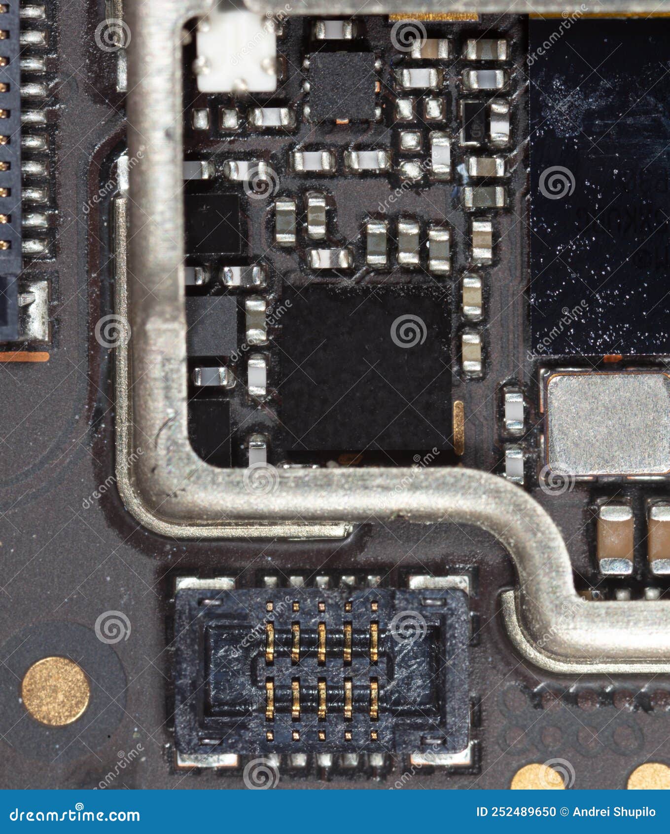 Detalhes E Microcircuitos Na Placa Como Fundo. Foto de Stock - Imagem ...