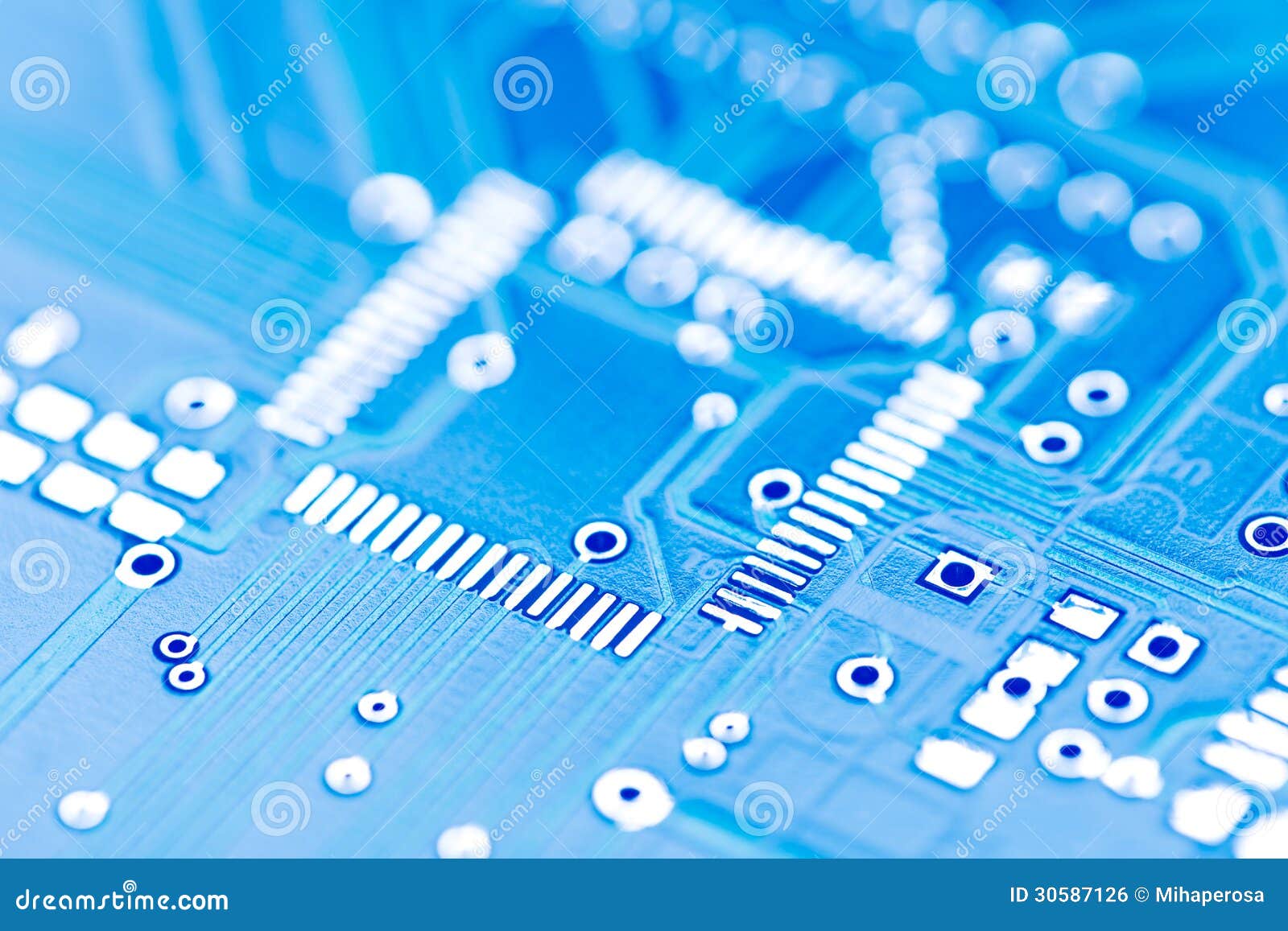 Detalle De Chip Base on Motherboard Blue Foto de archivo - Imagen de ...