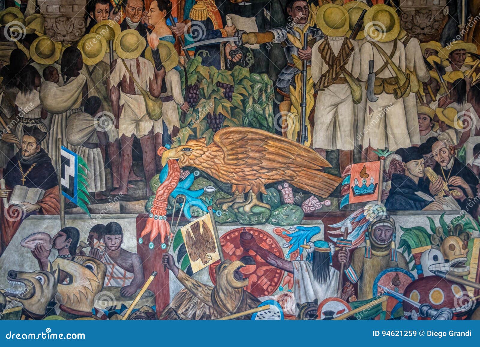 Historia Azteca Murales De Diego Rivera En El Palacio