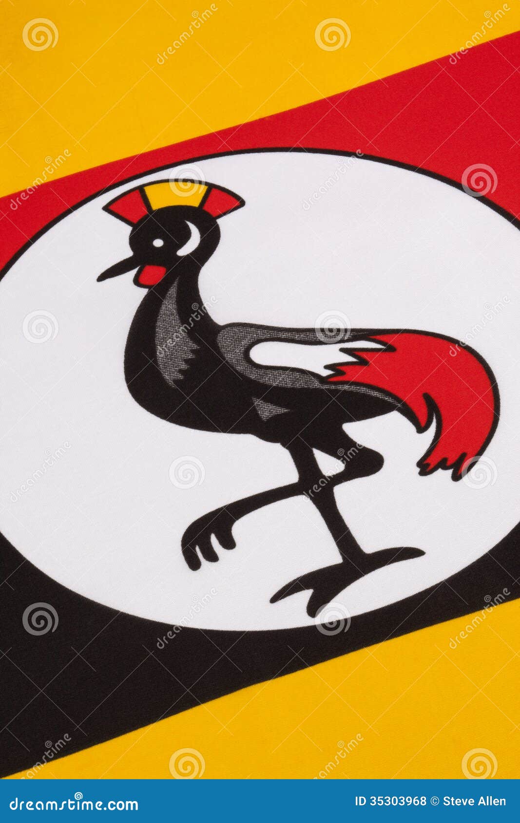 Detalle En La Bandera De Uganda Foto de archivo - Imagen de colores ...