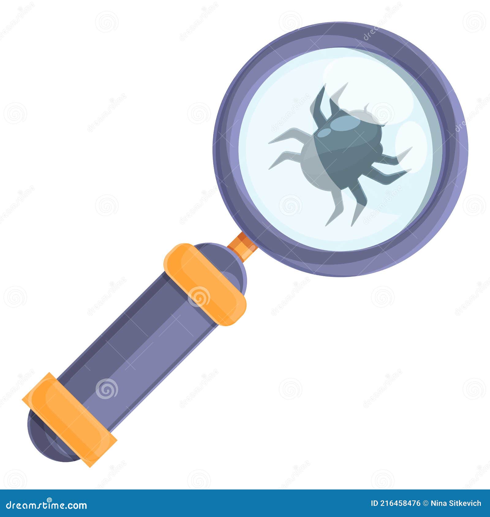 Detect Malware Bug Icon, Cartoon Style Stock Vector - Illustration of ...