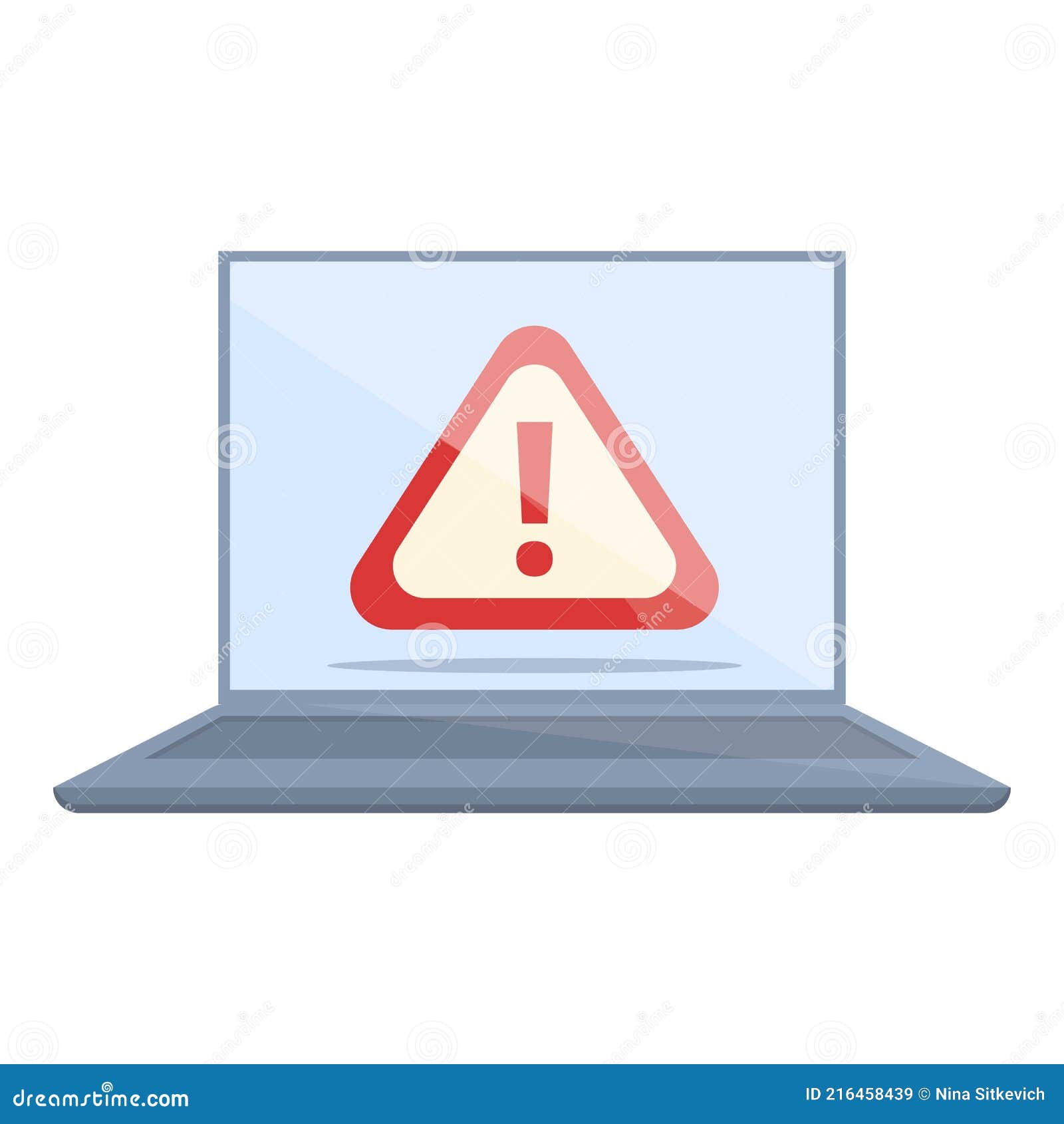 Detect Malware Laptop Icon, Cartoon Style Stock Vector - Illustration ...