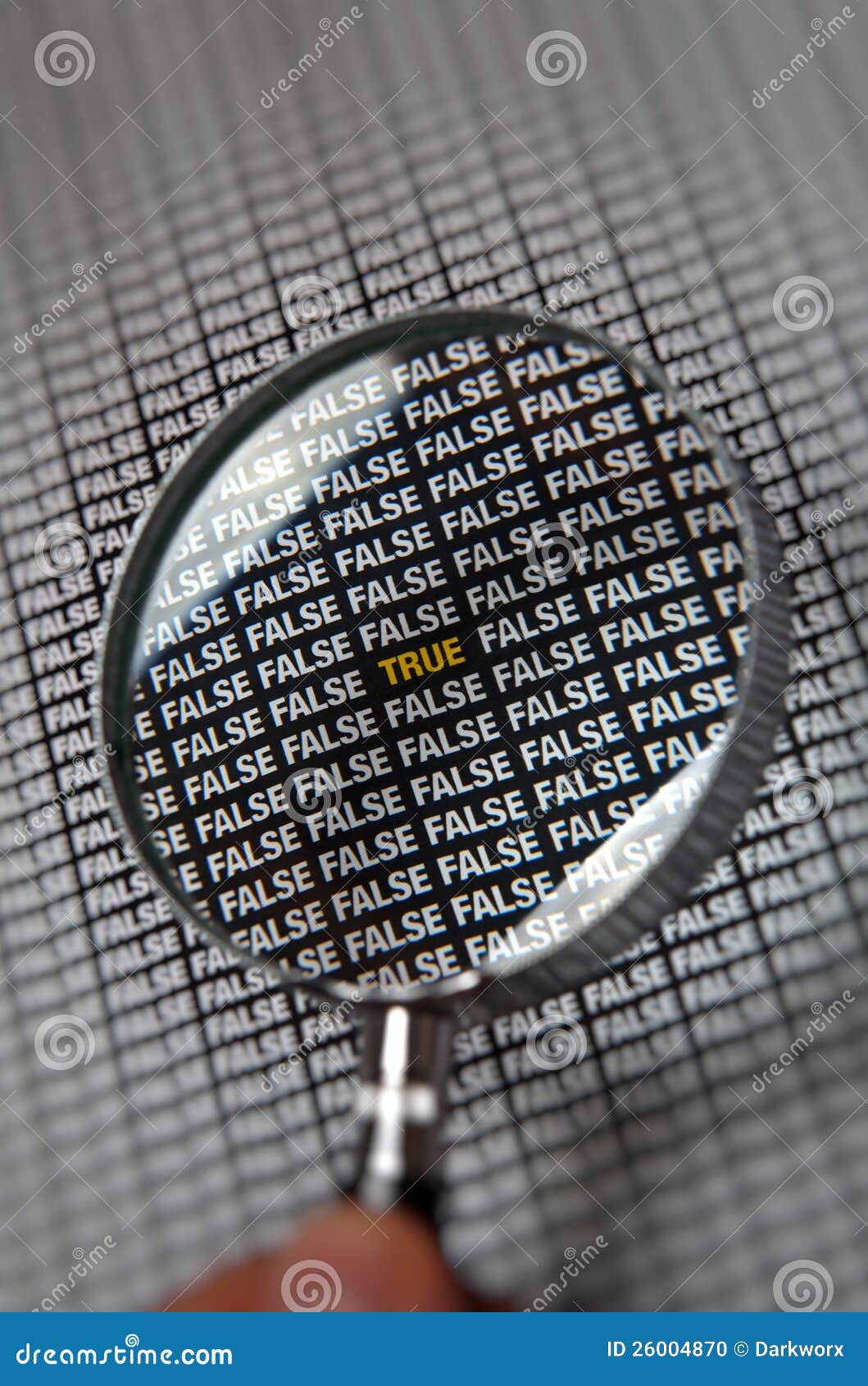 Detecting the True Inside Falses Stock Photo - Image of loupe, looking ...