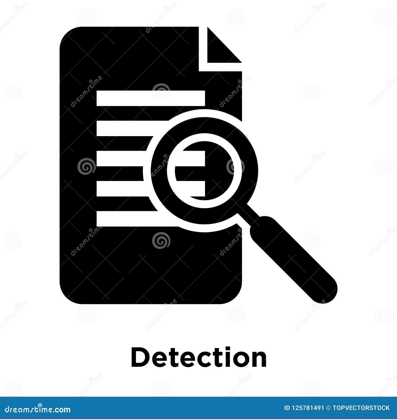 Detection Icon Vector Isolated On White Background Logo Concept Stock