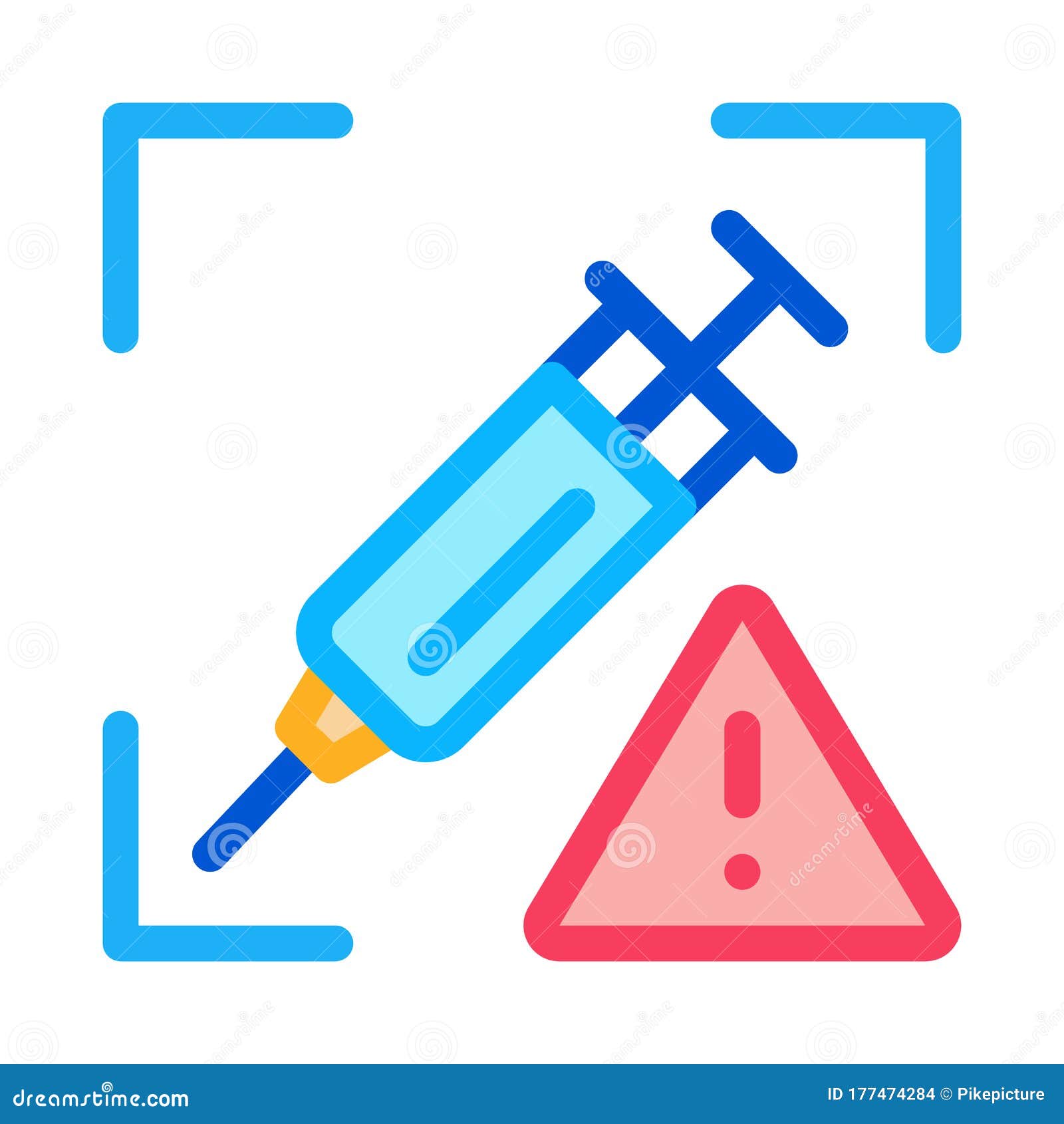 Detection of Injection Problems Icon Vector Outline Illustration Stock ...