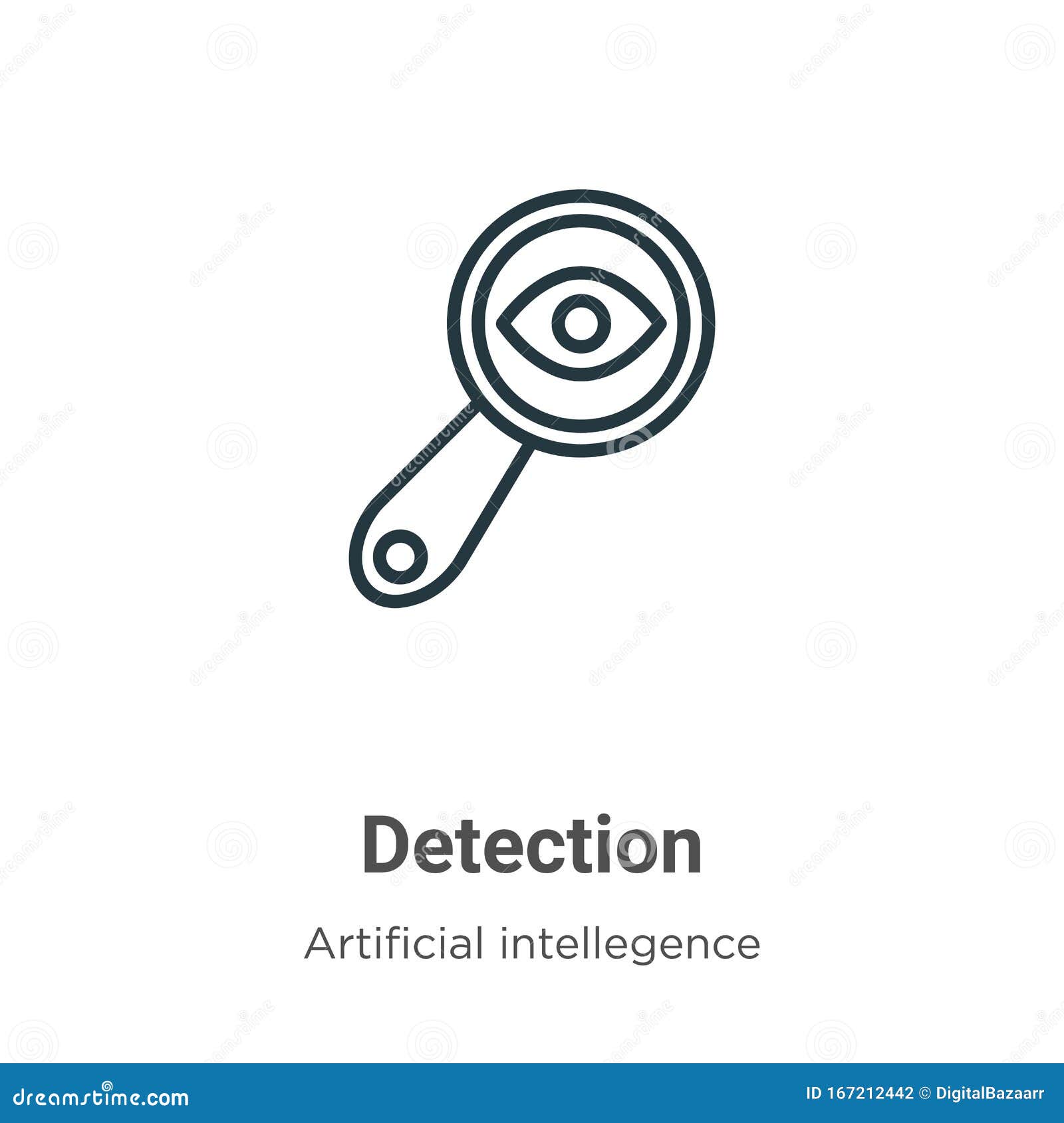 Detection Outline Vector Icon. Thin Line Black Detection Icon, Flat ...