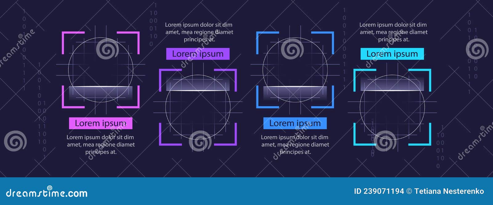 Detection Process Infographic Chart Design Template Stock Vector ...