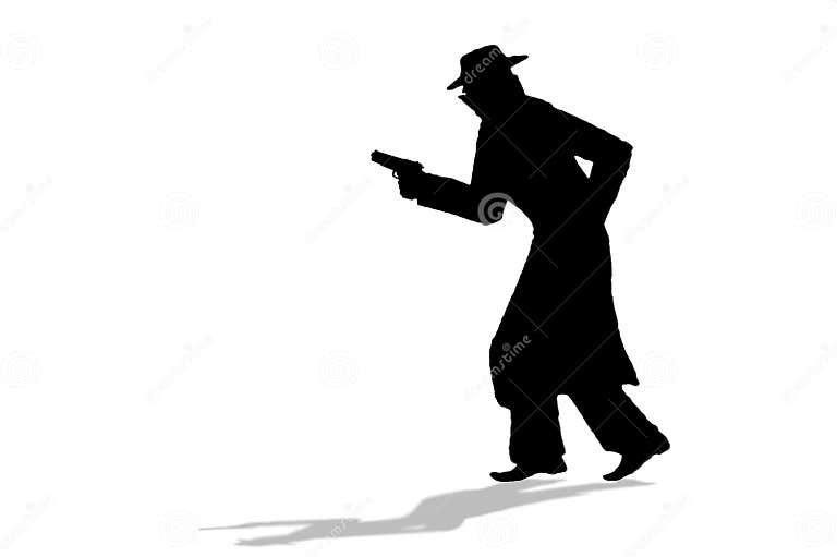 Detective stock illustration. Illustration of shadow, kill - 353417