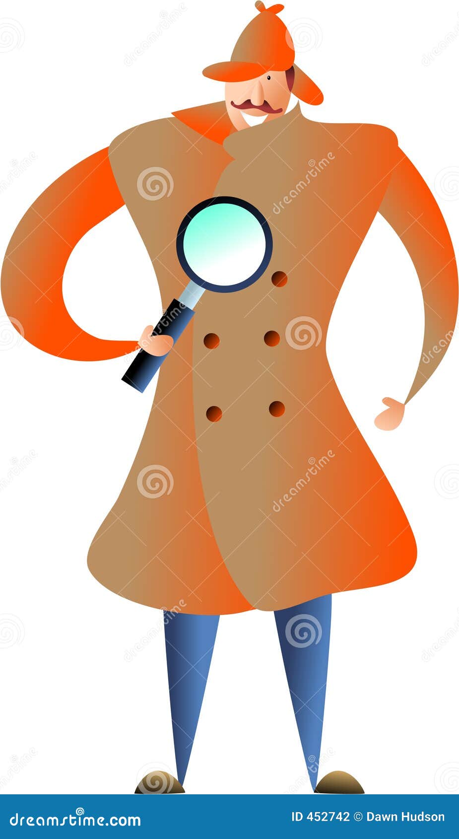 Detective Inspector Private Eye Or Investigator Looking Through ...