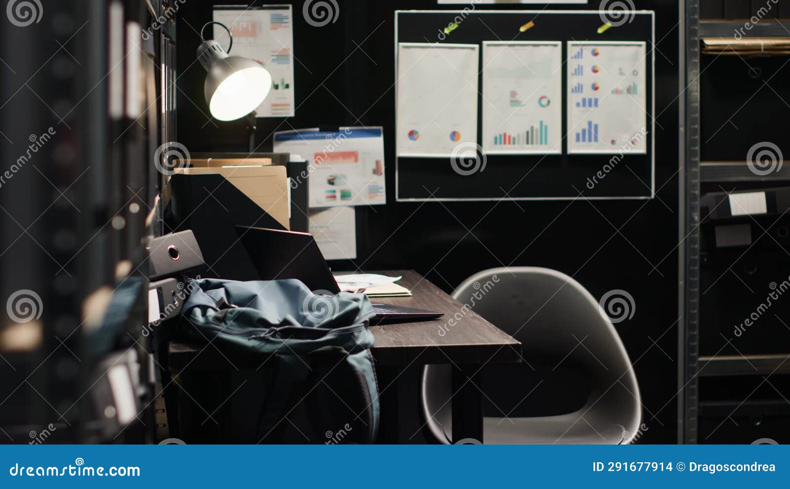 Detective Analyzing Evidence with Laptop Stock Footage - Video of ...