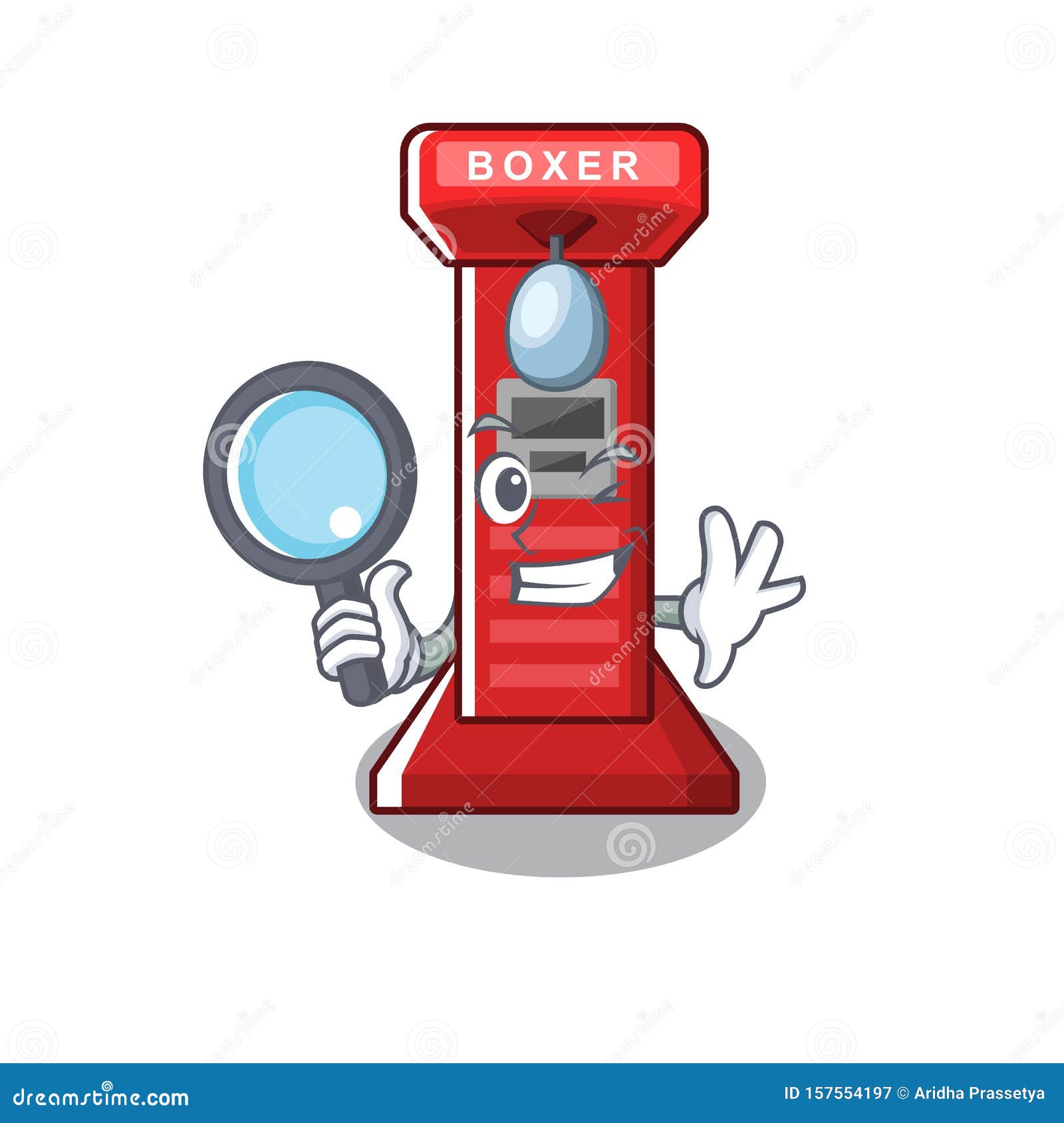 Detective Boxing Game Machine on the Cartoon Stock Vector ...