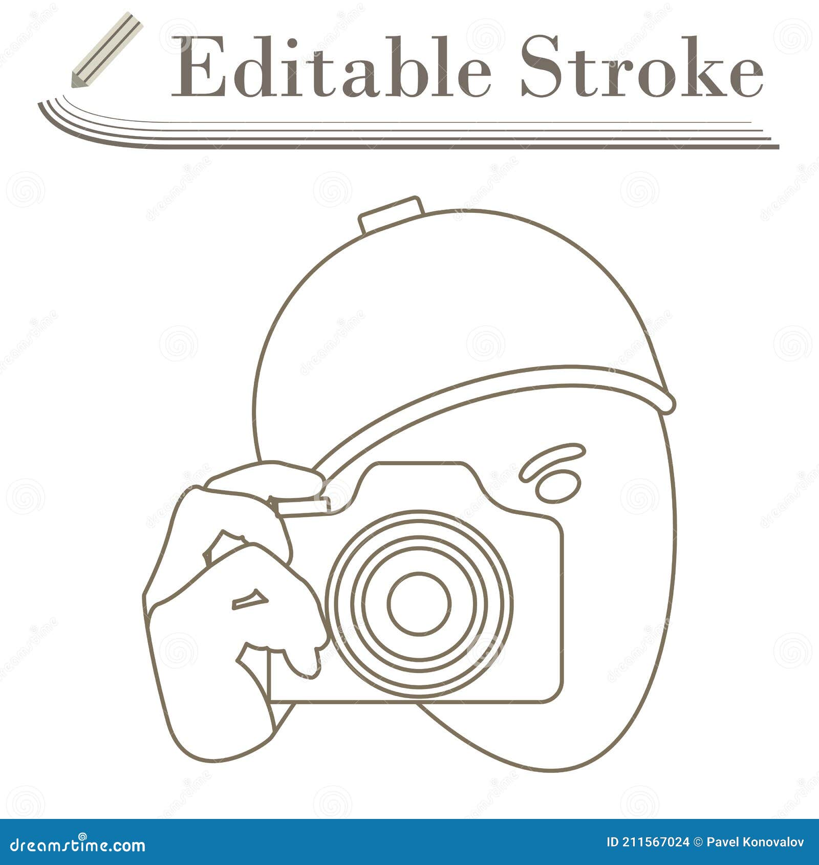 Detective with Camera Icon stock vector. Illustration of device - 211567024