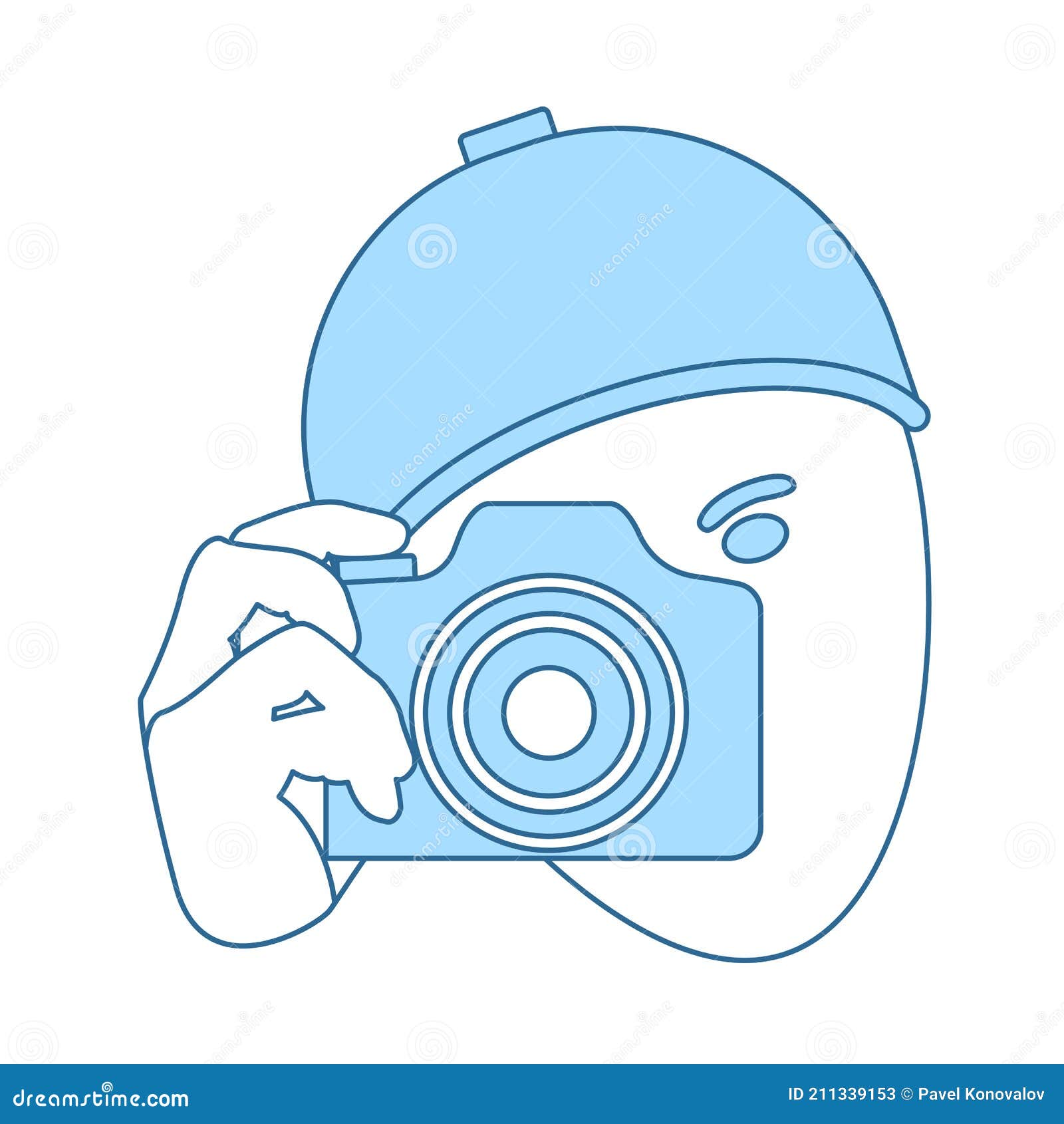 Detective with Camera Icon stock vector. Illustration of focus - 211339153