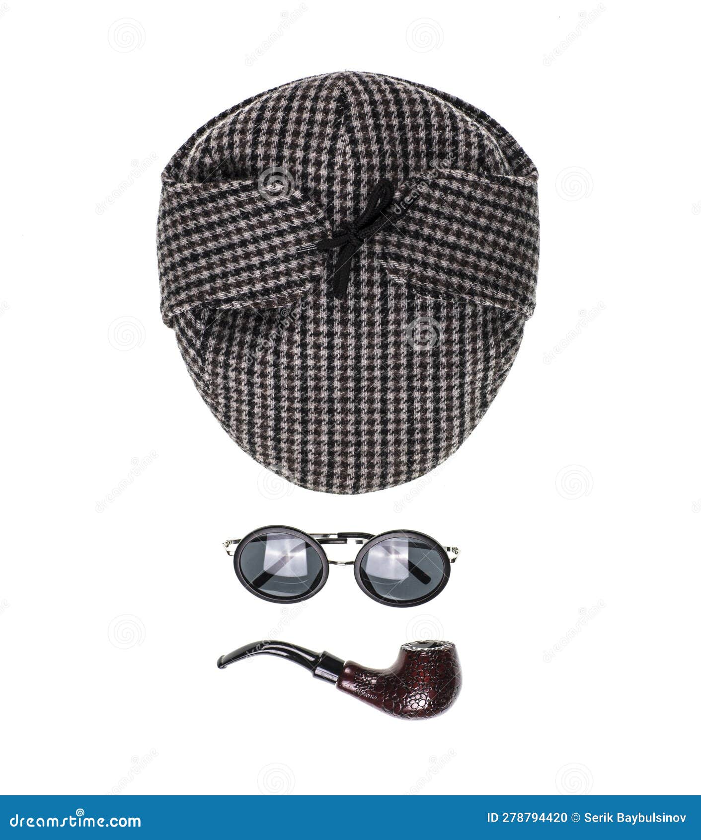 Detective Cap Isolated on White Stock Photo - Image of scene, concept ...