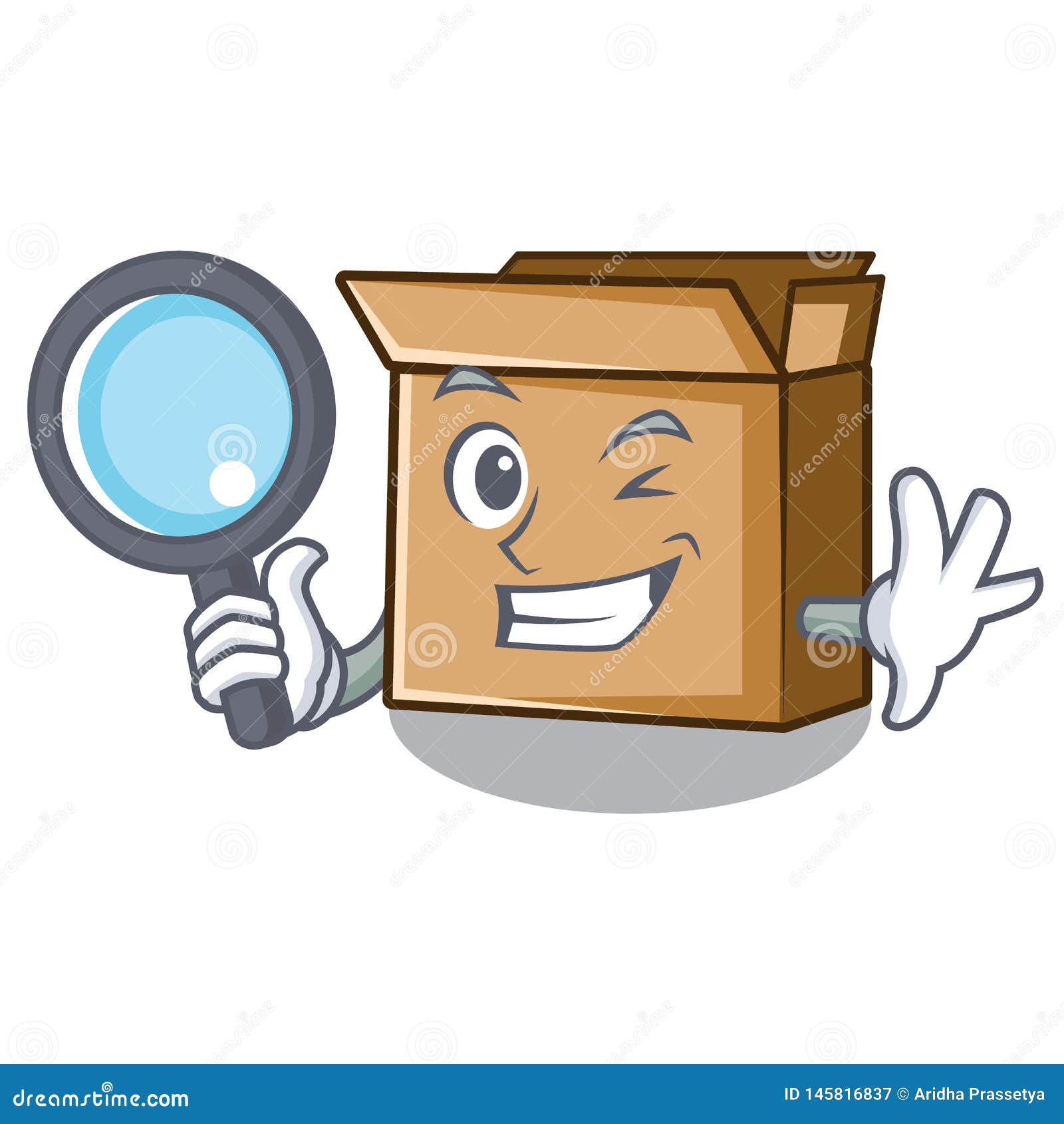 Detective Cardboard in the a Character Shape Stock Vector ...