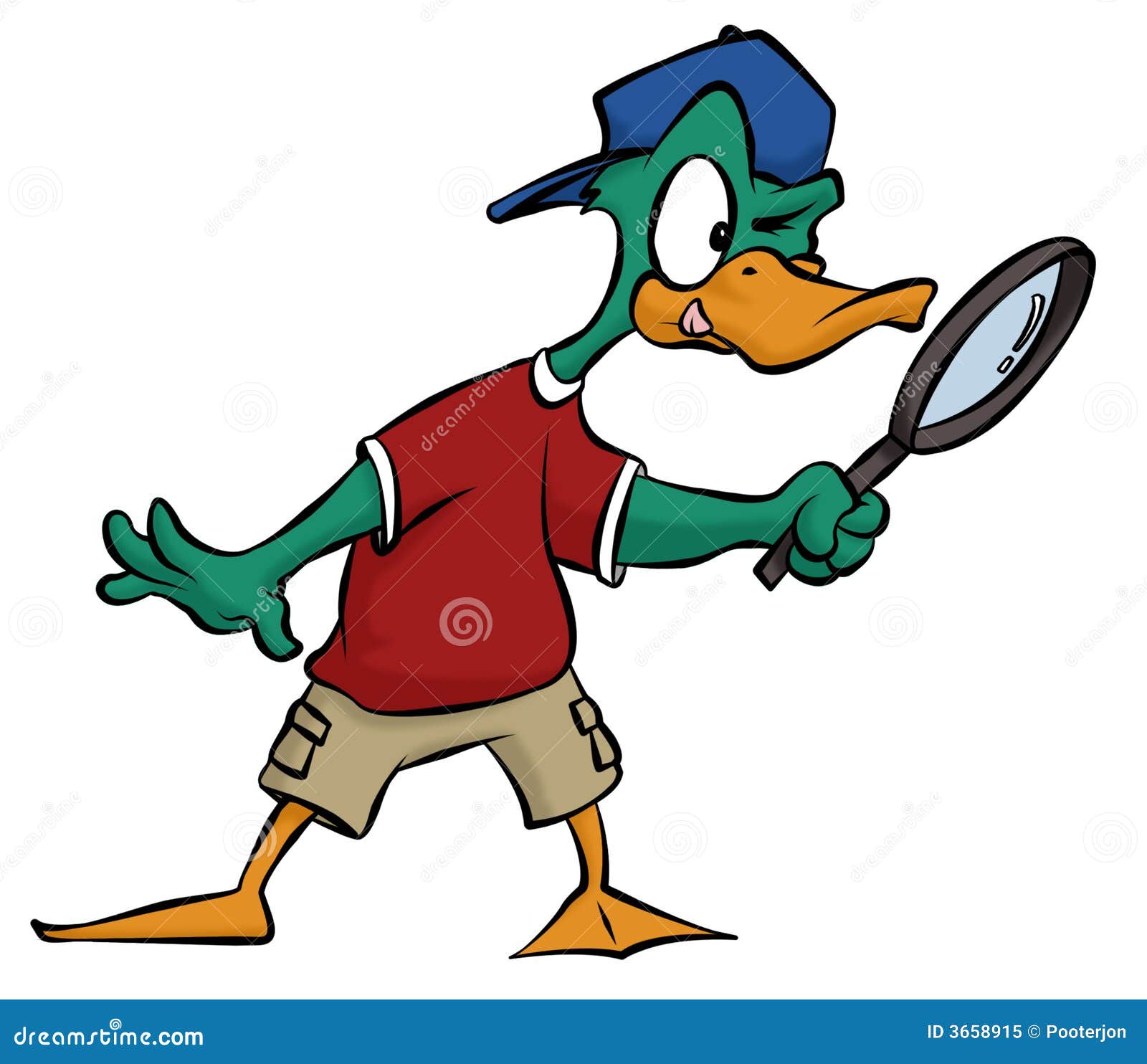Detective del pato stock de ilustración. Ilustración de mirando - 3658915