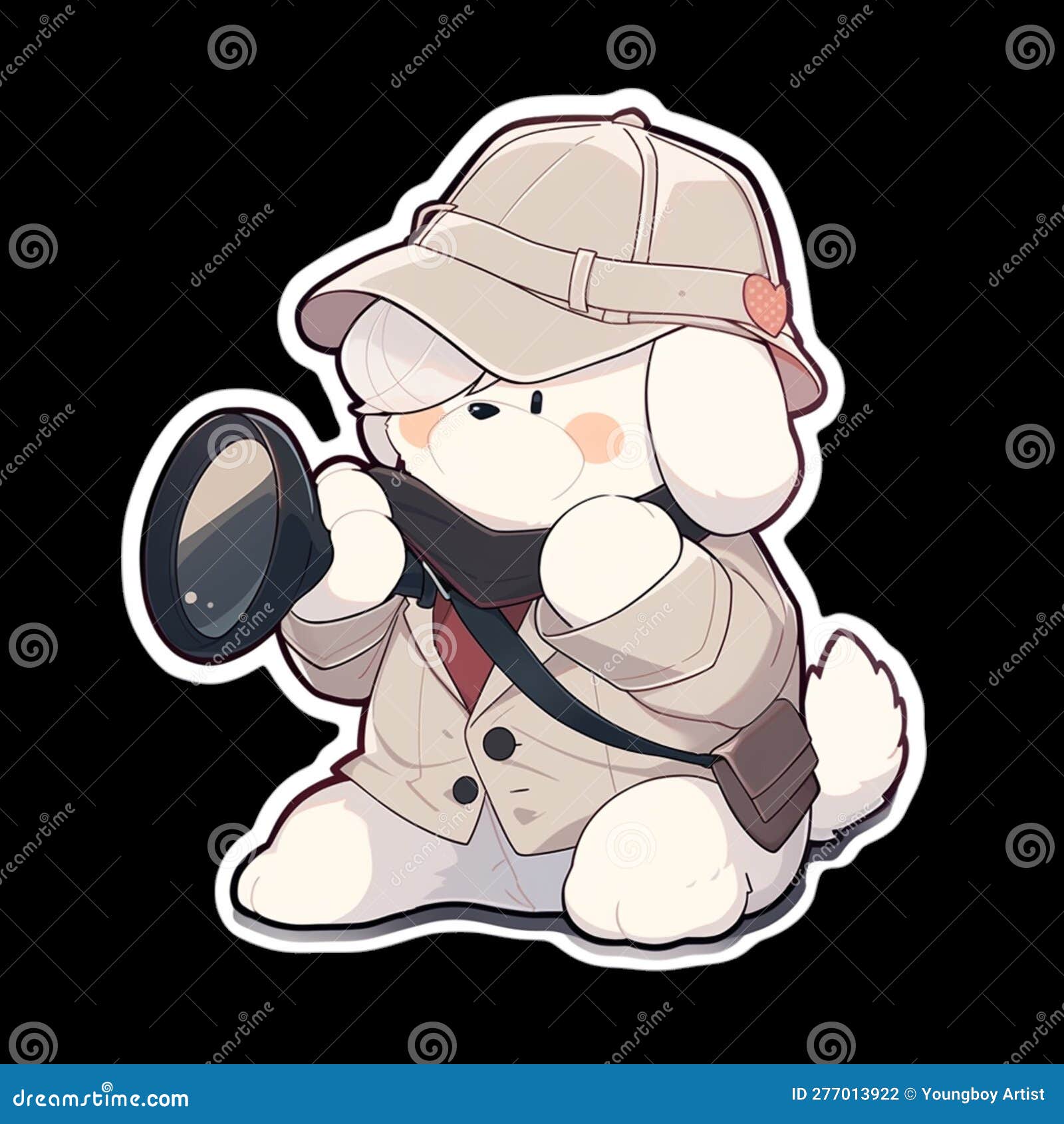 A Detective Dog Who Solves Crimes, AI Generated, Sticker Ver.4 Stock ...