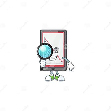 Detective Down Chart Vertical Tablet for Analysis. Stock Vector ...