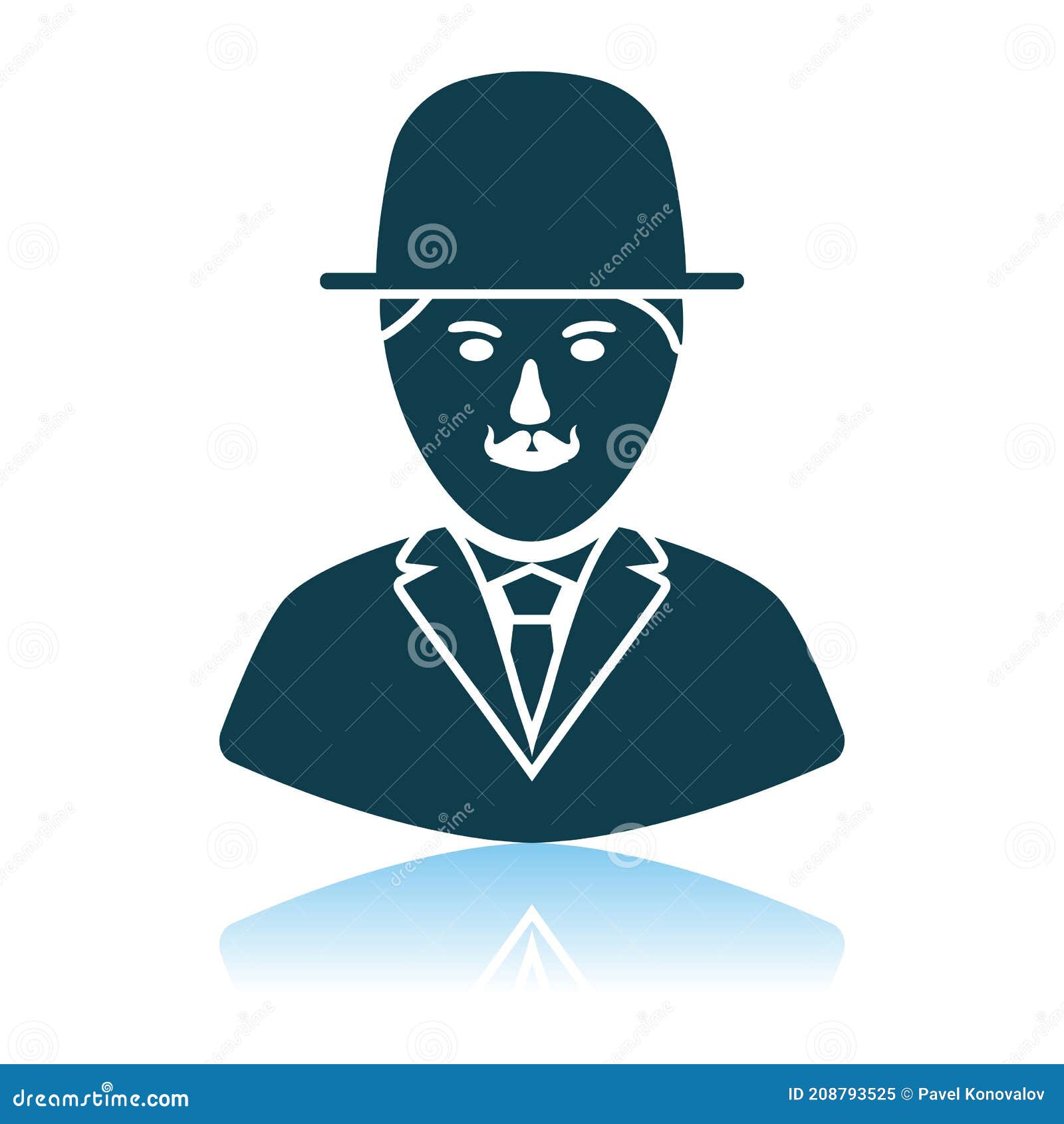 Detective Icon stock vector. Illustration of head, investigator - 208793525
