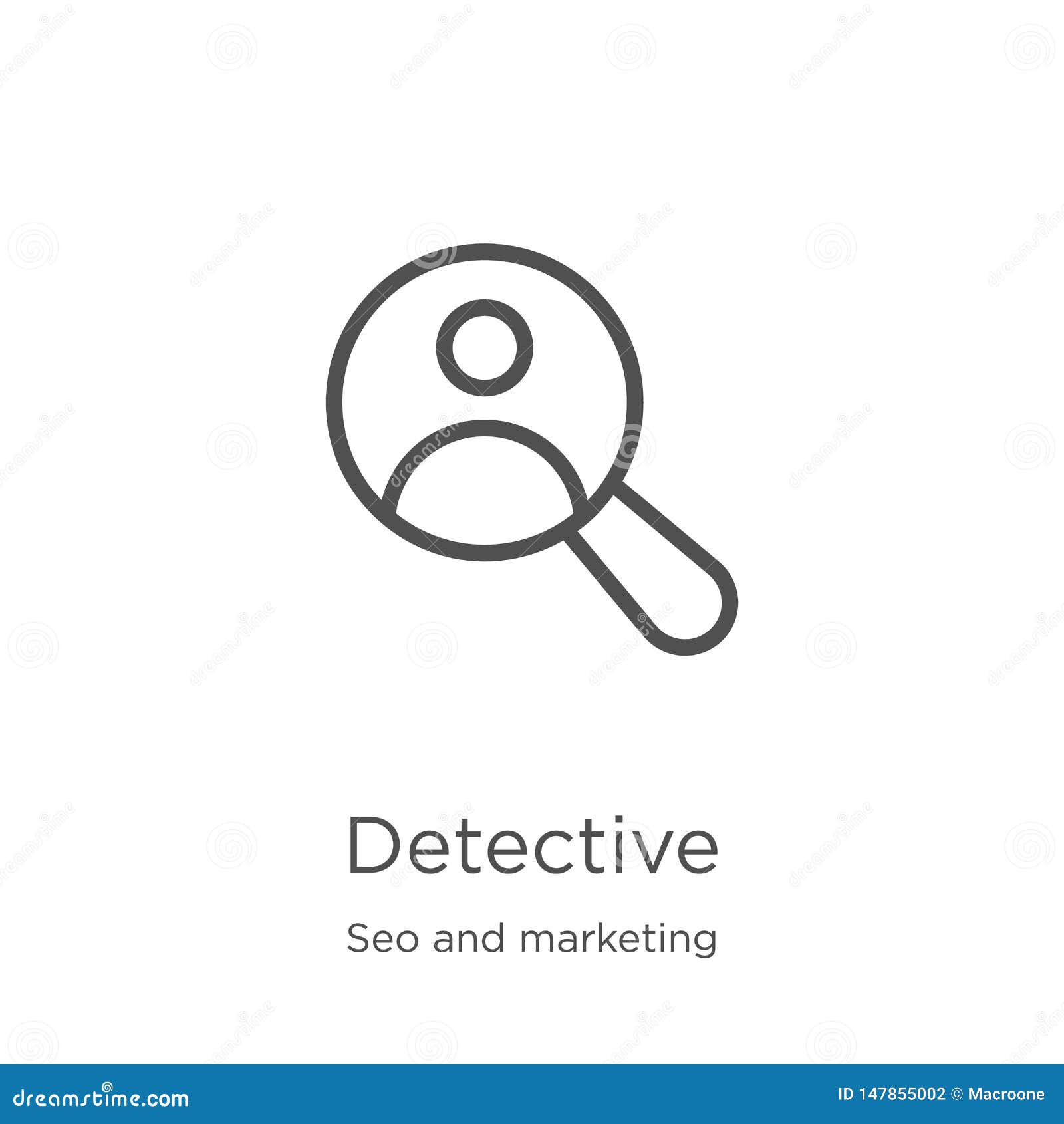 Detective Icon Vector from Seo and Marketing Collection. Thin Line ...